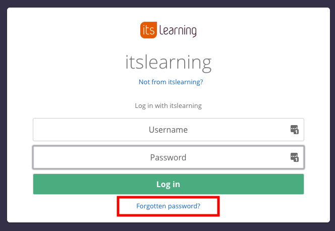 Kan log niet gebruiken om itslearning